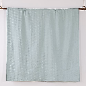 Levtex Home - Cross Stitch Quilt Set - 100% Cotton - Twin/Twin XL Quilt (68x86in.) + 1 Standard Shams (26x20in.) - Blue Haze Quilt with Matching Stitching