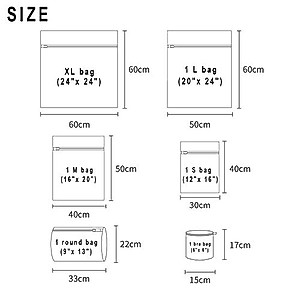 6Pcs Mesh Laundry Bags for Delicates with Cute Prints, Honeycomb Laundry Bag, Travel Storage Organizer Pack, Reusable Durable Clothing Washing Bags for Bras, Underwear, Socks, Lingerie (Cactus)