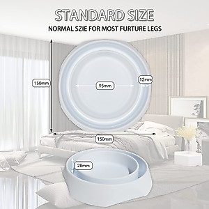 Bed Bug Interceptors with Anti Skid Pads | Bed Bug Trap | Bed Bug Traps and Detectors | Bed Bug Traps for Bed (White - 12 Pcs)