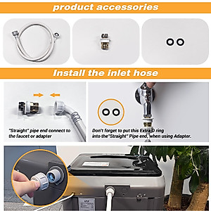 BORCOLO Portable Washing Machine, 17.7lbs Full-Automatic Small Washing Machine for Apartment, 10 Wash Programs with Drain Hose Dorm Size Portable Washer for RV, Home, College, Grey