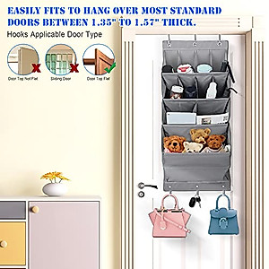Alltope Over The Door Shoe Organizer, Large Hanging Shoe Organizer with 11 Pockets, Extra Large Fabric Pockets Oxford Cloth Shoes Storage Organizer for Men Sneakers Women High Heeled Shoes Storage