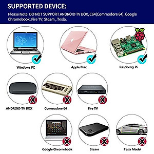 [2 in 1] 2 Pack 2.4 GHz Wireless Controller Compatible with Both PC and SNES, USB & 7 Pin Connector, for Windows PC, IOS MAC, Linux Raspberry Pi and SNES [Rechargeable] [Plug & Play] (Multi color)