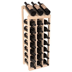 Wine Racks America® InstaCellar Display Top Wine Rack Kit - Durable and Expandable Wine Storage System, Pine Unstained - Holds 24 Bottles