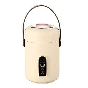 Small Rice Cooker, Easy To Use Efficient Heating Electric Stewpot Multifunction for Office for Home (Beige)