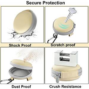 JOYJOM Hard Carrying Case for Go Plus Plus + Accessory, Portable EVA PU Leather Protective Bag Storage Hard Carrying Case for go Plus Plus +2023 (Beige)