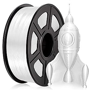 TECSONAR PLA 3D Printer Filament, 3D Printing PLA Filament 1.75mm Dimensional Accuracy +/- 0.02mm, 1KG Spool (2.2 lbs), White