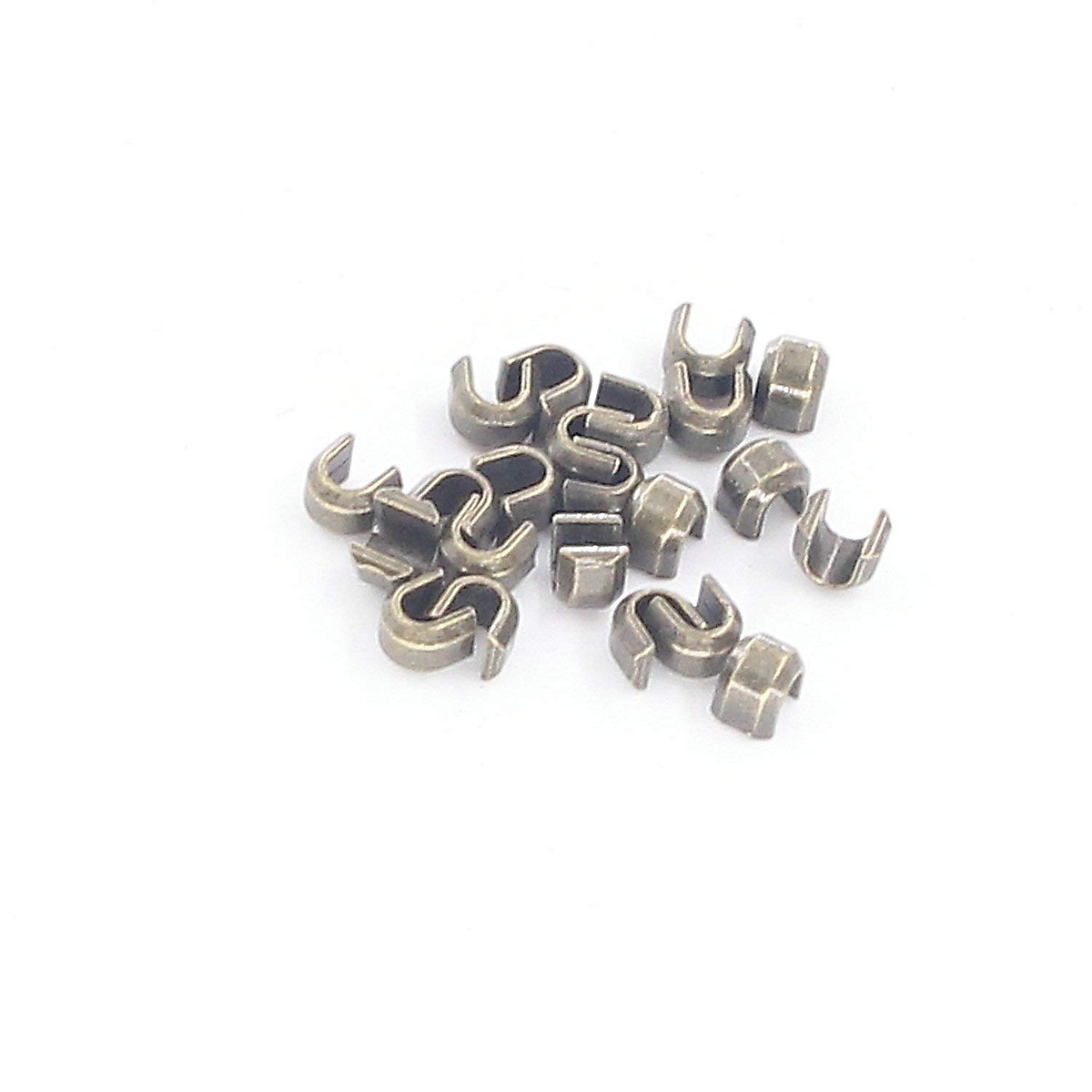 #5 300 pcs Antique Brass Zipper Bottom Stops and Top Stops for Zipper Repair (Antique Brass) Leekayer