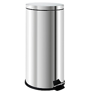 Westerly 3 Pcs Premium Stainless Steel Trash Bin Set - 30L, 5L, 3L