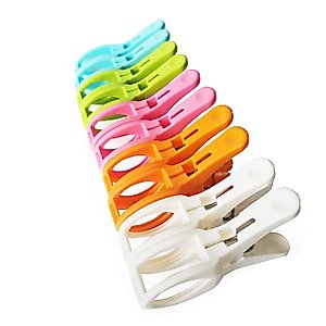 Beach Towel Clips for Beach Chairs Cruise Chairs,Towel Clips for Chairs,FULLINY 10 Pack Fort Clips Beach Chair Clips,Plastic Clips with Excellent Pinching Power to Keep Towels from Blowing Away