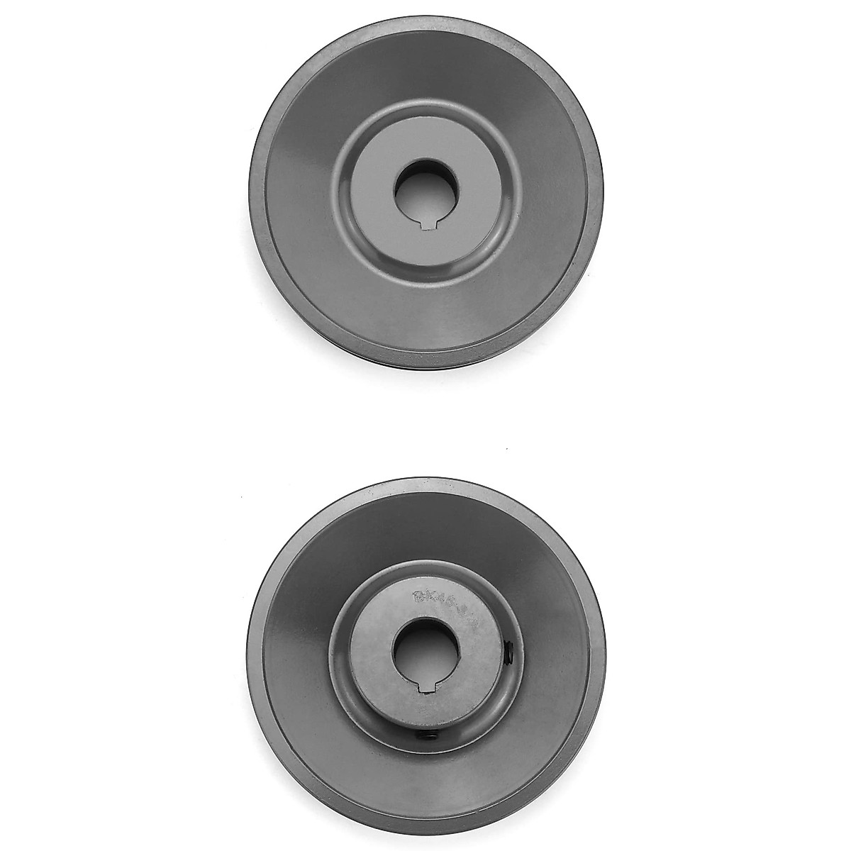 QWORK BK4534 V-Belt Pulley Single Groove, 4L/A or 5L/B V-Belt, 3/4" Bore, 4.25" OD A Belt or Cross Section Classical Cast Iron Fixed Bore 1 Groove V-Belt Sheave, for Many Existing Drive Design