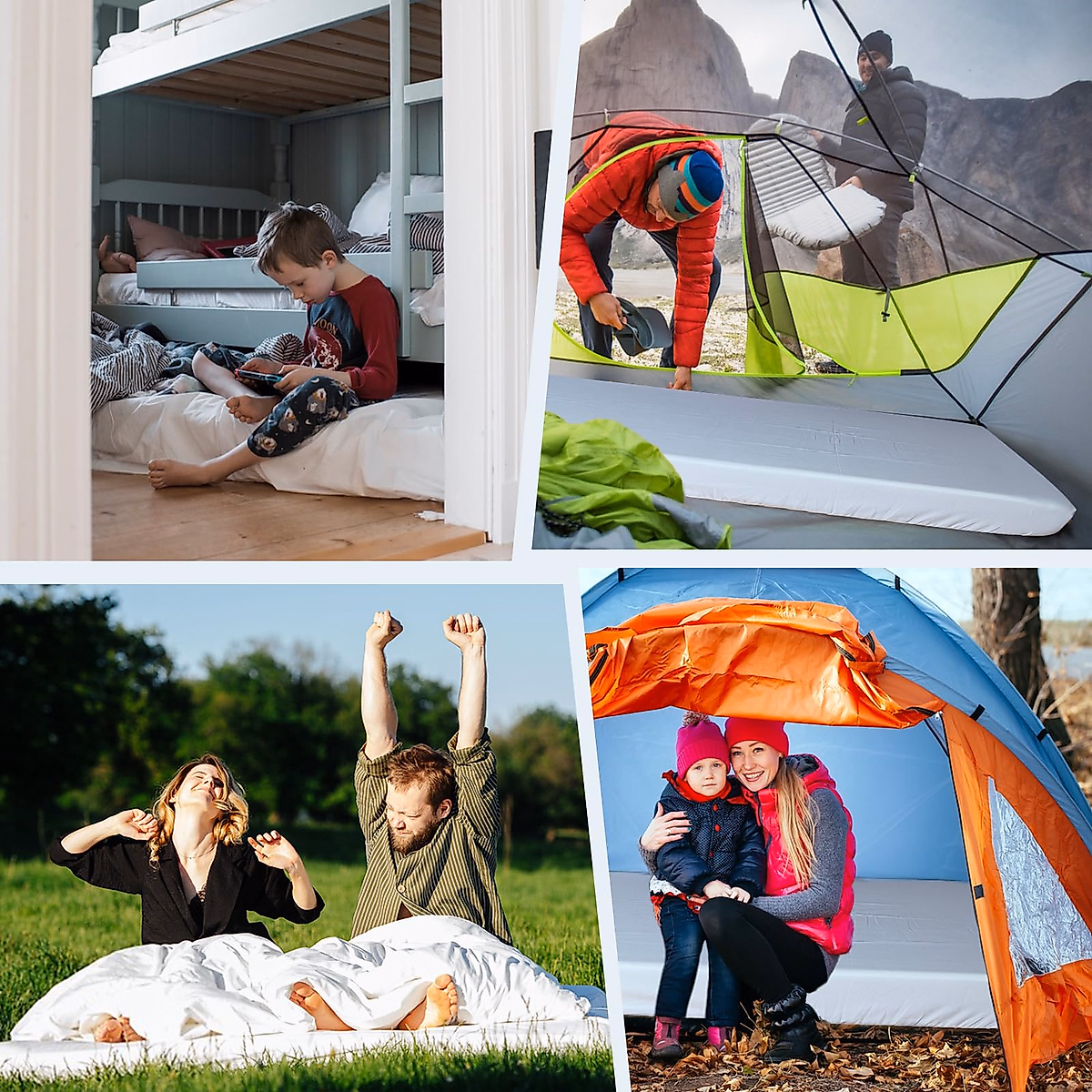 8 PCS Kids Air Mattress Sheets Toddler Air Mattress Fitted Sheets Compatible with Intex Cozy Kidz Inflatable Airbed for Baby Shower Parties, Kids Sleepover Parties (Airbed are Not Included)