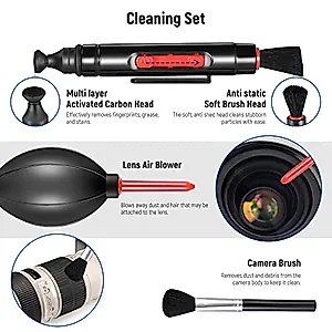 NEEWER 58mm Lens and Filter Set: Wide Angle/2.2X Telephoto Additional Lens for 18mm-85mm APS-C Lens, (+1+2+4+10) Close Up Macro/ND/UV/CPL/FLD Filters for Camera Lens with ⌀58mm Thread