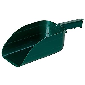 Little Giant® Plastic Utility Scoop | Heavy Duty Durable Stackable Farm Scoop | 5 Pint | Ranchers, Homesteaders and Livestock Farmers | Green