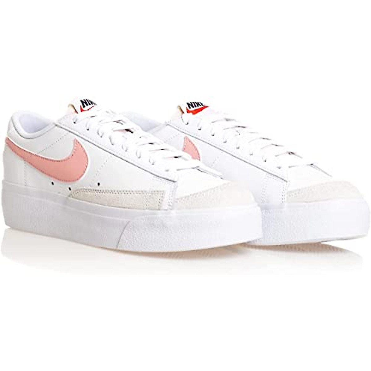 Nike W Blazer Low Platform Shoes White Pink Glaze Size 8