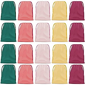 Hulless Drawstring Gift Bag 8 x 10 Inch Wedding Party Jewelry Favor Drawstring Pouch Assorted Colors 20 Pcs for Kids Party Favors Gift Wrapping