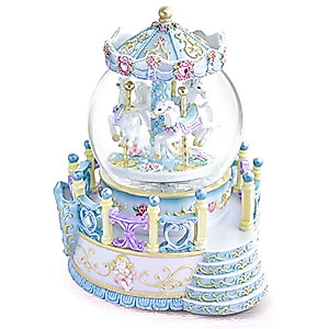 Carousel Horse Music Box Gifts - Merry Go Round Snow Globe for Girls Women Wife Mom Daughter Valentine Anniversary Christmas Birthday Present Play You are My Sunshine