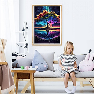 VALOYI Tree of Life Diamond Painting Kits, Diamond Art Kits for Adult Beginner, DIY 5D Round Full Drill Diamond Art for Home Wall Decor Gift 11.8x15.7inch