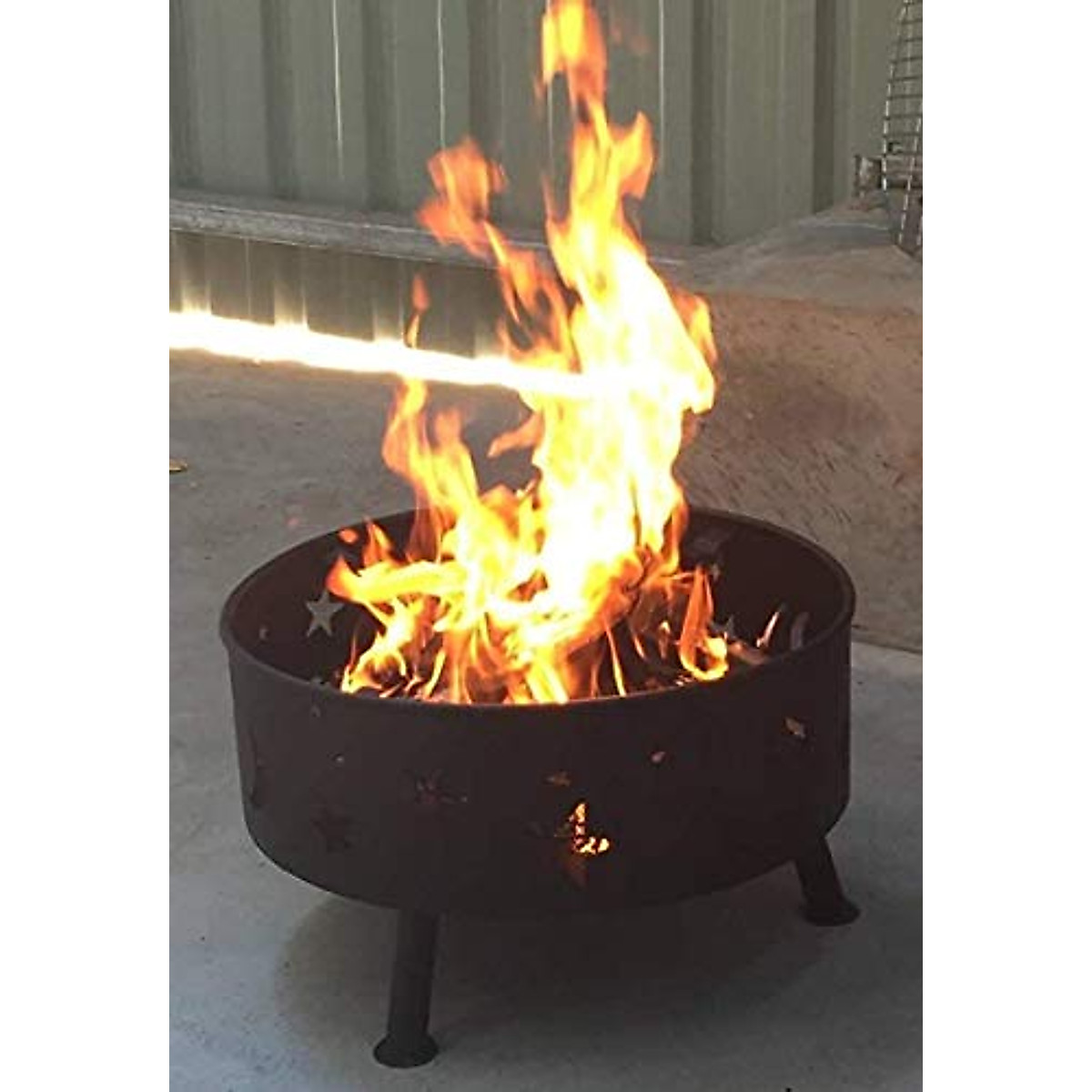 LEAYAN Garden Fire Pit Grill Bowl Grill Barbecue Rack Round Fire Pit, Bronze Fire Pit Metal Poker Iron,Mesh Ember and Spark Guard Screen Cover Household with Cover BBQ Cooking for Camping Backyard