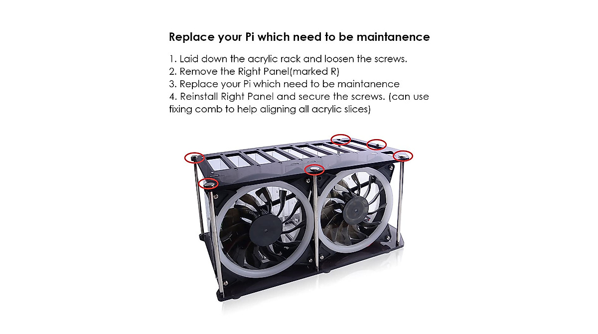 GeeekPi 8-Layer Raspberry Pi Cluster Case with RGB Fan | Cooling ...