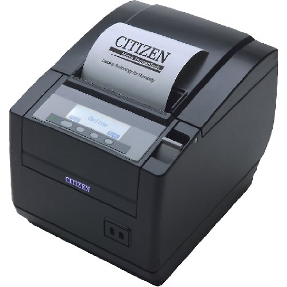 Citizen America CT-S801S3RSUBKP CT-S801 Series POS Thermal Printer with PNE Sensor, Top Exit, 300 mm/Sec Printing Speed, RS-232C Serial Connection, Black