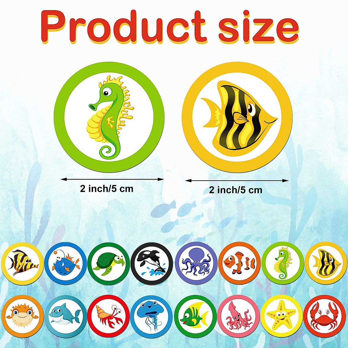 Woanger 240 Pieces Toilet Targets for Boys, Ocean Animals Potty Training Flushable Targets Sea Creatures Potty Training Stickers 2 Inch Pee Stickers Color Changing Pee Targets