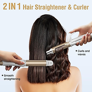 FURIDEN Lite Travel Curling Iron, Dual Voltage Curling Iron 1 inch, Lightweight and Dual Voltage(100-240V), Allows You to Use it Anywhere in The World, Straightening or Curling