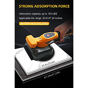 Tile Vibration Leveling Machine for dew01t 20V Max Battery (Battery NOT Included), Tiler Vibrator Tool (Battery NOT Included) YELLOW