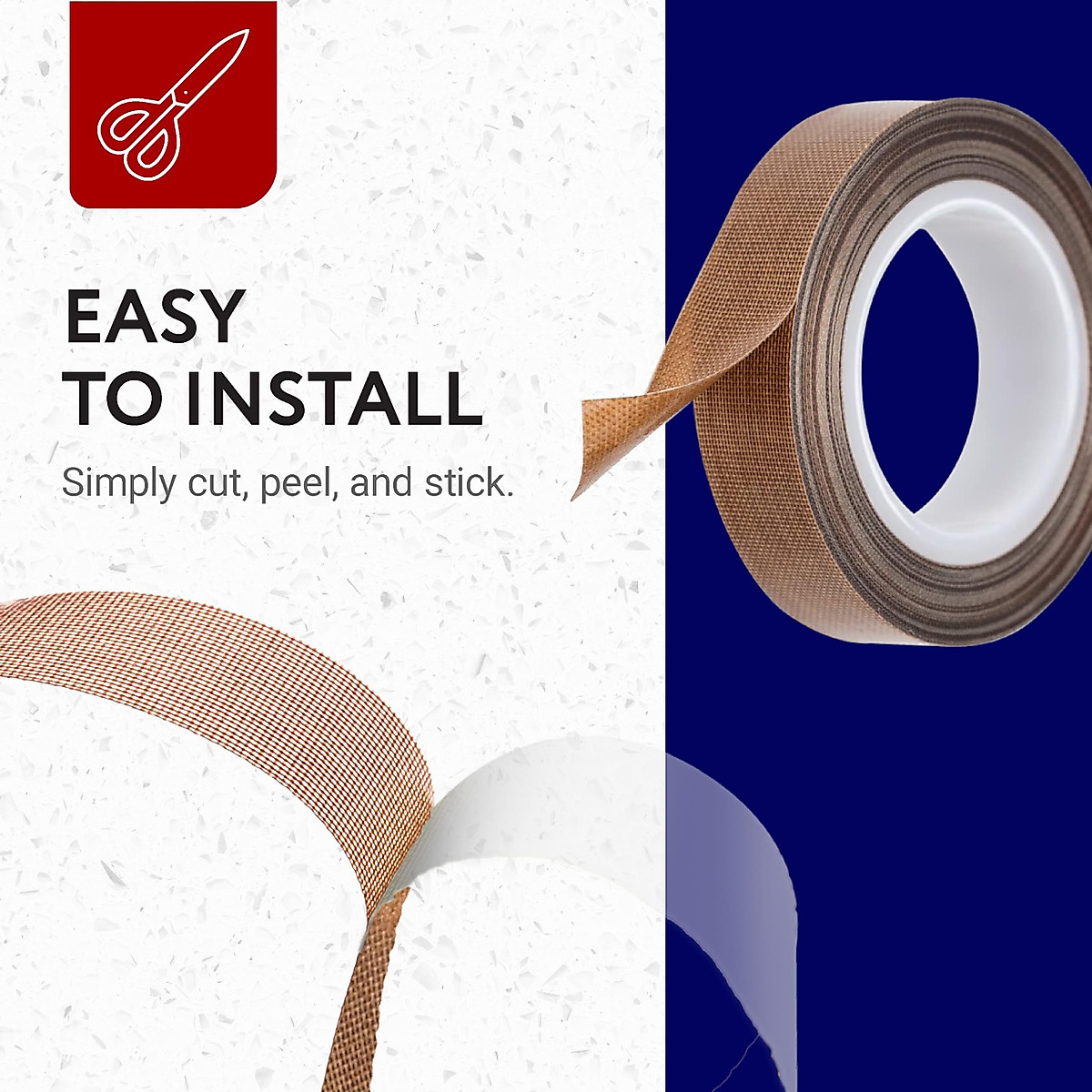 IMPRESA PTFE Tape/Teflon Tape for Vacuum, Hand and Impulse Sealers (1/2-inch x 30 feet) - Fits FoodSaver, Seal A Meal, Weston, Cabella's