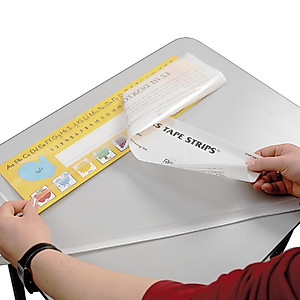 Really Good Stuff EZ-Fit Desktop Helper Tape Strips - Set of 36, Student Desk Name Tags, Pre-Cut, Durable, and Versatile