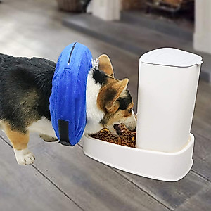 KittyStar Soft Inflatable Dog Cone Collar, Protective Inflatable Collar for Dogs and Cats, Adjustable Pet Recovery Cone After Surgery (M, Blue)