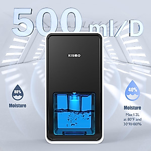 Dehumidifier for Home,Kiumo 40 OZ Small Dehumidifiers for Room, Quiet with Auto Shut Off, Portable Dehumidifiers for Bedroom (350 sq. ft), Bathroom, RV, Closet