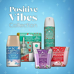 Glade Candle Cotton Cloud Dream, Fragrance Candle Infused with Essential Oils, Air Freshener Candle, 3-Wick Candle, 6.8 Oz, 3 Count