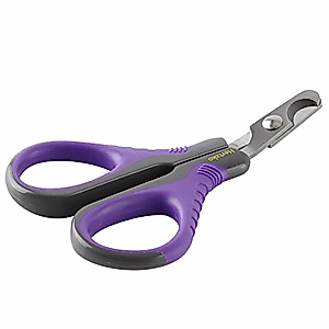 Hertzko Professional Pet Nail Scissors Sharp Stainless Steel Angled Blade for Easy Cutting - Suitable for Small Breed Animals - Dogs, Cats, Rabbits and Birds