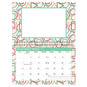 2024 Photo Frame Wall Spiral-bound Calendar (Add Your Own Photos) - 12 Months Desktop/Wall Calendar/Planner - (Edition #011)