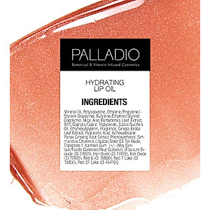 Palladio Hydrating Lip Oil Infused with Hyaluronic Acid, Non-Sticky Formula, Subtle shine with tinted sheer color, liquid lipstick, prevents chapped lips, Vegan & Cruelty-Free | 0.13 Oz. (NOT!)
