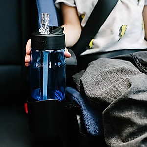 Clek Oobr High Back Booster Seat with Adjustable Headrest, Reclining Design, Latch System, and Retardant-Free Fabric, Ten Year Blue