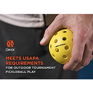 Onix Fuse G2 Outdoor Pickleball Balls - Yellow and Neon Pickleballs - 3 and 6 Packs of Pickleball Balls