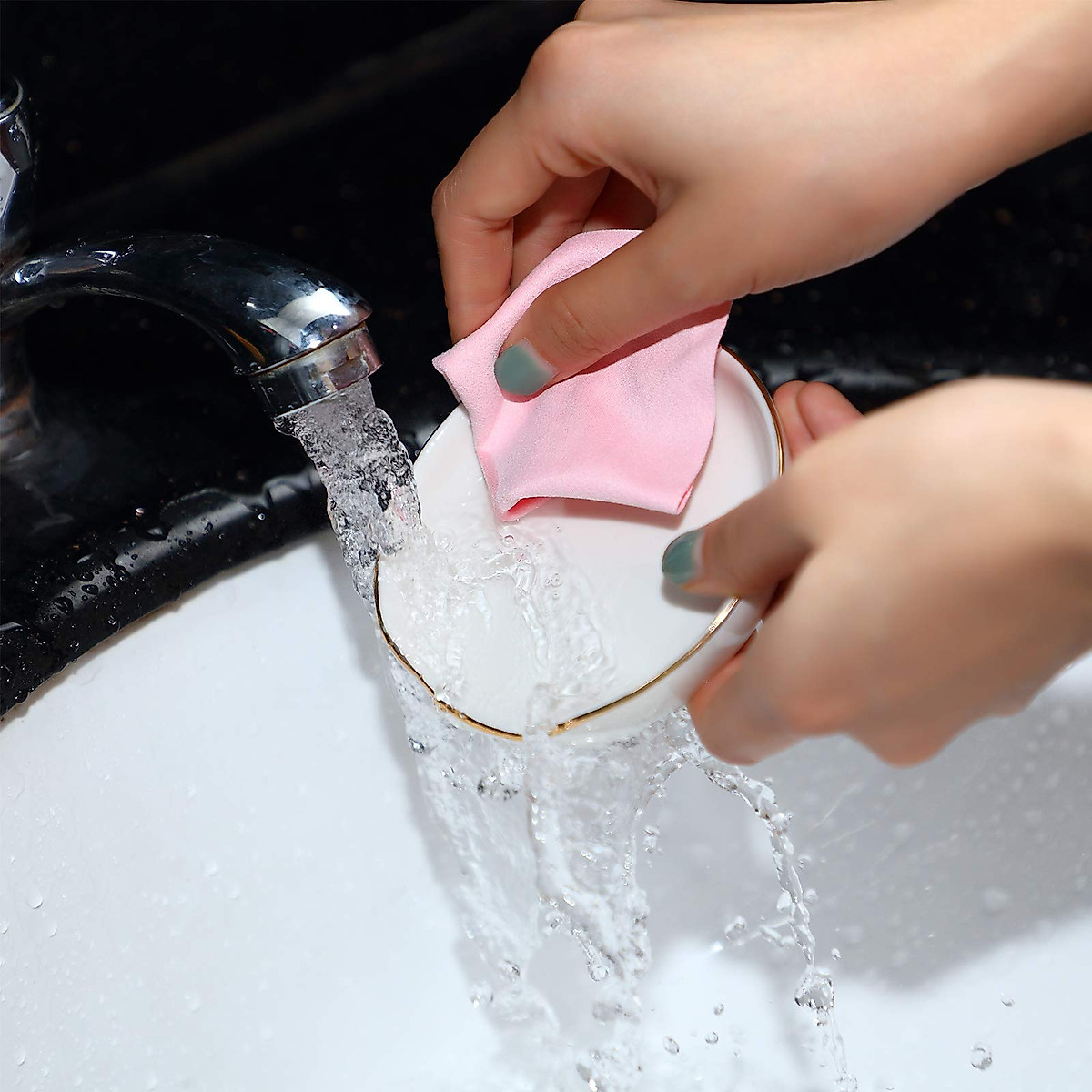 2 Pieces Gold Trim Ceramic Spoon Rest for kitchen,4 Inches Spoon Holder for Stove Top Spatula Holder, Coffee Spoon Rest Cradle, Kitchen Utensils Accessories (White)