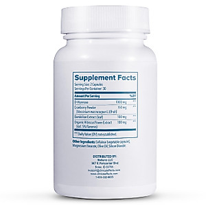 Clinical Effects UT Support - Natural Cleanse and Urinary Tract Health Support - D-Mannose, Dandelion, Hibiscus and Cranberry Pills for Women - 60 D Mannose Capsules - Made in The USA