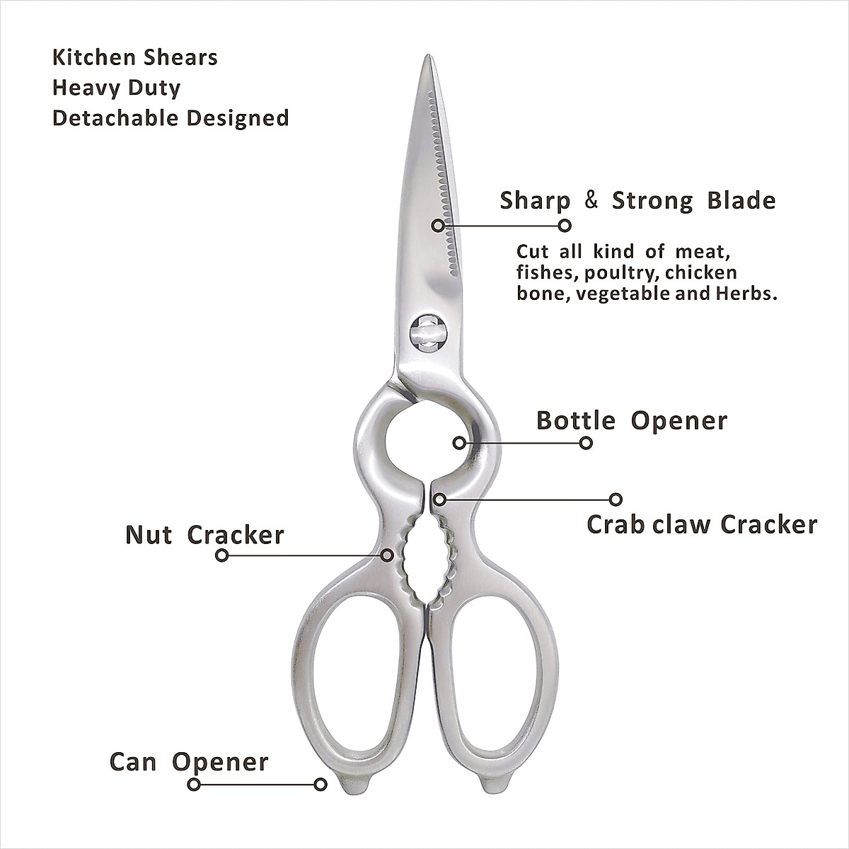 MATTSTONE HILL SINCE 1979 Kitchen Knife Set - 7" Santoku Knife & Kitchen Shears, Asian Chef Knife, Heavy Duty Kitchen Scissors, Poultry Shears