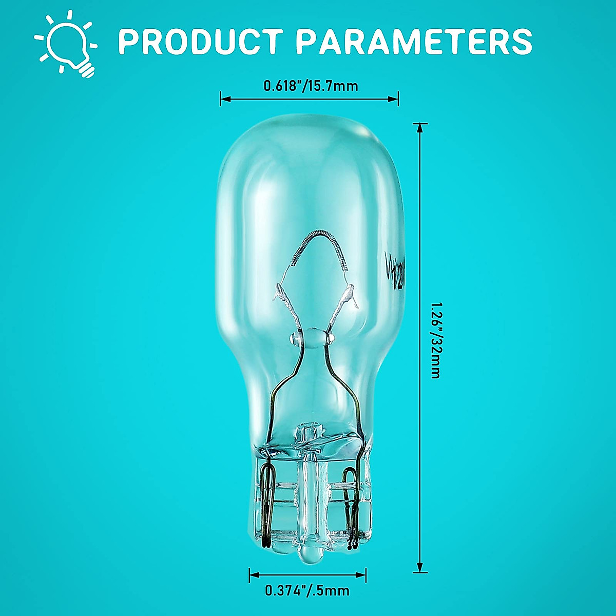 Honoson T5 Landscape Light Bulbs 12 Volt 18 Watt Landscape Bulbs Low Voltage Light Bulbs Small Landscape Lighting Bulb Wedge Base for Replacement Outdoor Garden Deck Yard Landscape Lamp(10 Pieces)