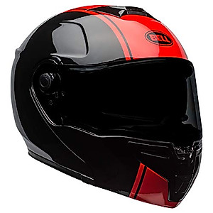 BELL SRT Modular Helmet (Ribbon Gloss Black/Red - Medium)