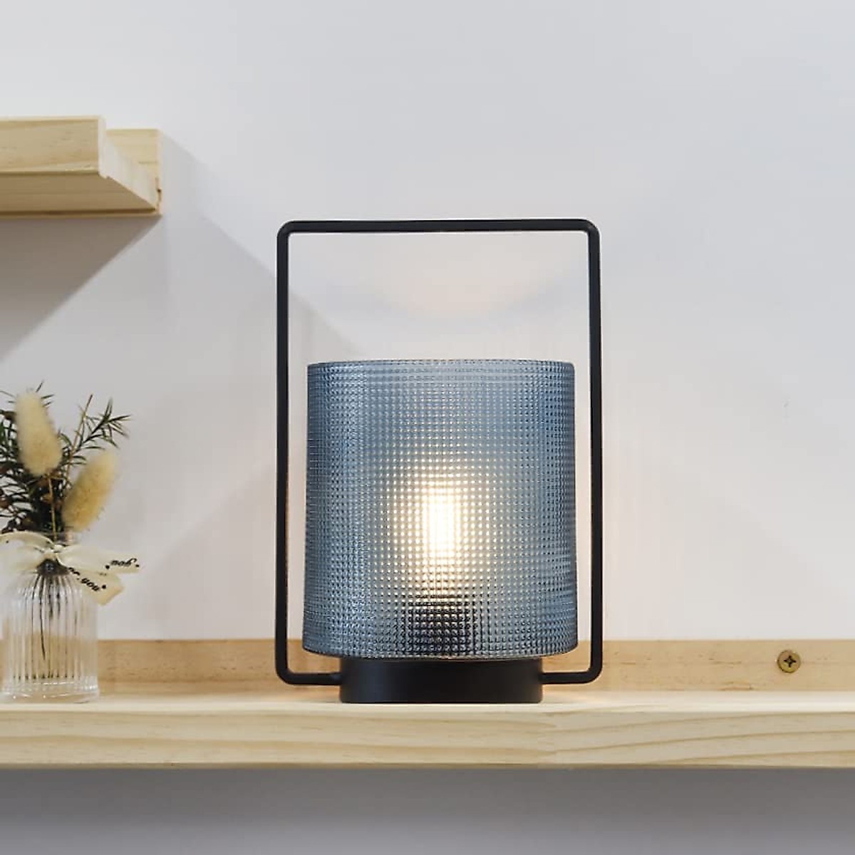 JHY DESIGN Battery Operated Table Lamp 8" H Cordless Lamp Battery Lamps LED Lantern Battery Powered with 6H Timer for Home Decor Events Parties Indoors Outdoors