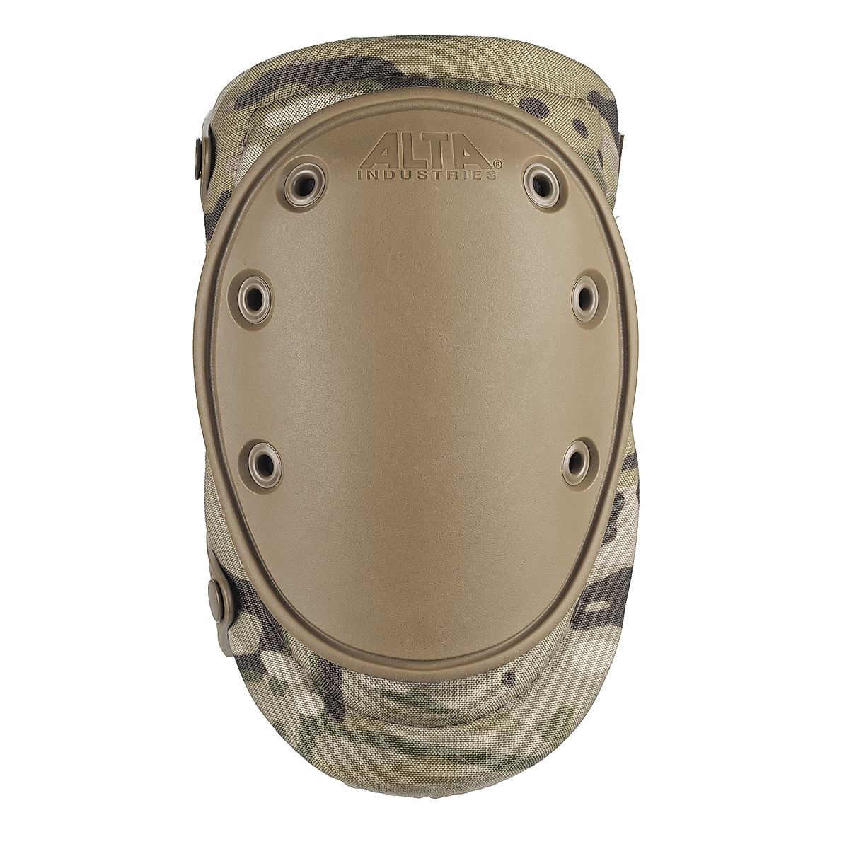 ALTA 50453.16 AltaFLEX Gel Insert Heavy Duty Knee Protector Pad, MultiCAM Cordura Nylon Fabric, AltaLOK Fastening, Flexible Cap, Long, Coyote