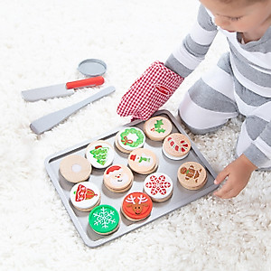 Melissa & Doug Slice and Bake Wooden Christmas Cookie Play Food Set