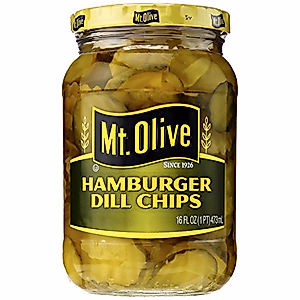 Mt. Olive Hamburger Dill Chips Pickles, 16 oz