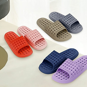 BAMALA Shower Shoes Quick Drying Non-slip Slippers Women Men Shower Sandals With Drain Holes Open Toe House Summer Bathroom Slides for Bedroom Pool College Dorm Gym Beach