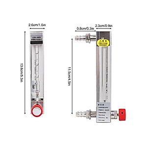 Digital Air Gas Liquid Micro flow Flowmeter, LCD Display Flowmeter Rotameter, Portable High Precision 0.3-3l/min 23 * 136mm