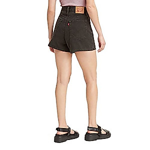 Levi's Women's Plus-Size High Waisted Mom Jean Shorts, Wonderful - Black, 36