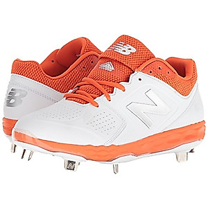 New Balance Women's Fresh Foam Velo V1 Metal Softball Shoe, Orange/White, 5.5 M US